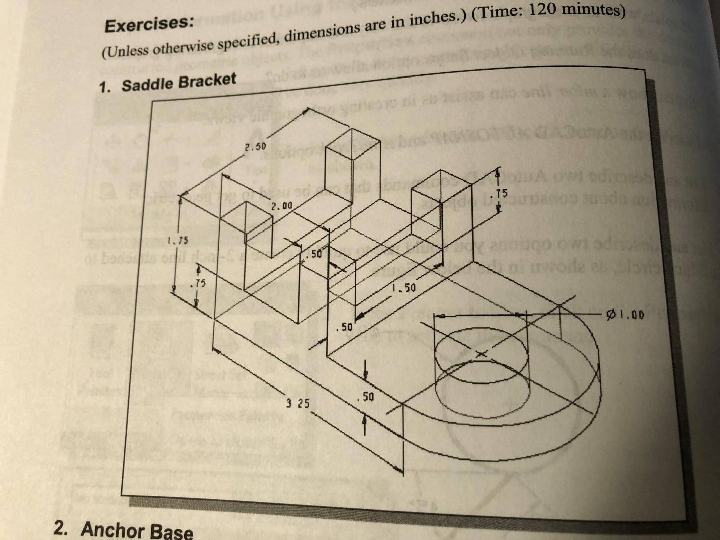 Creating Three Objects From The AutoCAD Textbook By Shih | All Student ...