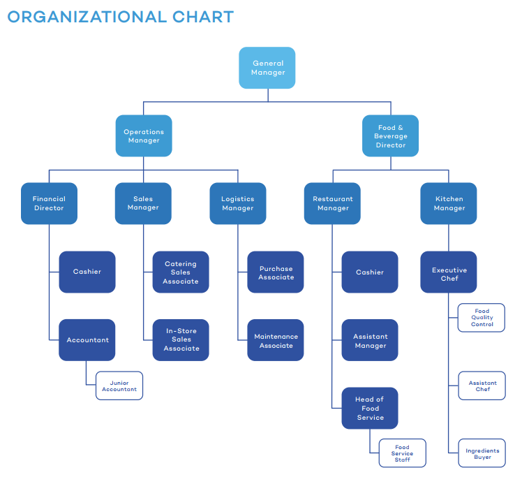flat structure organizational chart